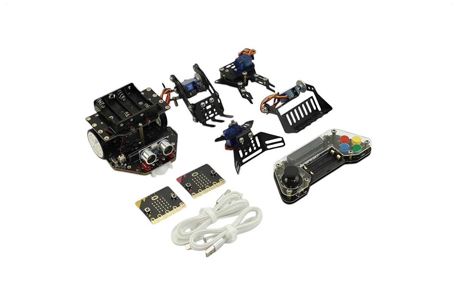 Maqueen Plus V2 AA micro:bit Robot Kit with Mechanic & Gamepad | Little ...